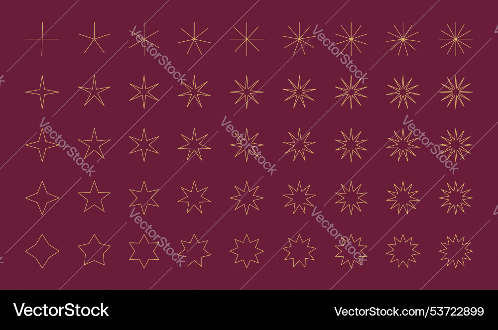 Star icon set - verschiedene Stil der Sterne einfach