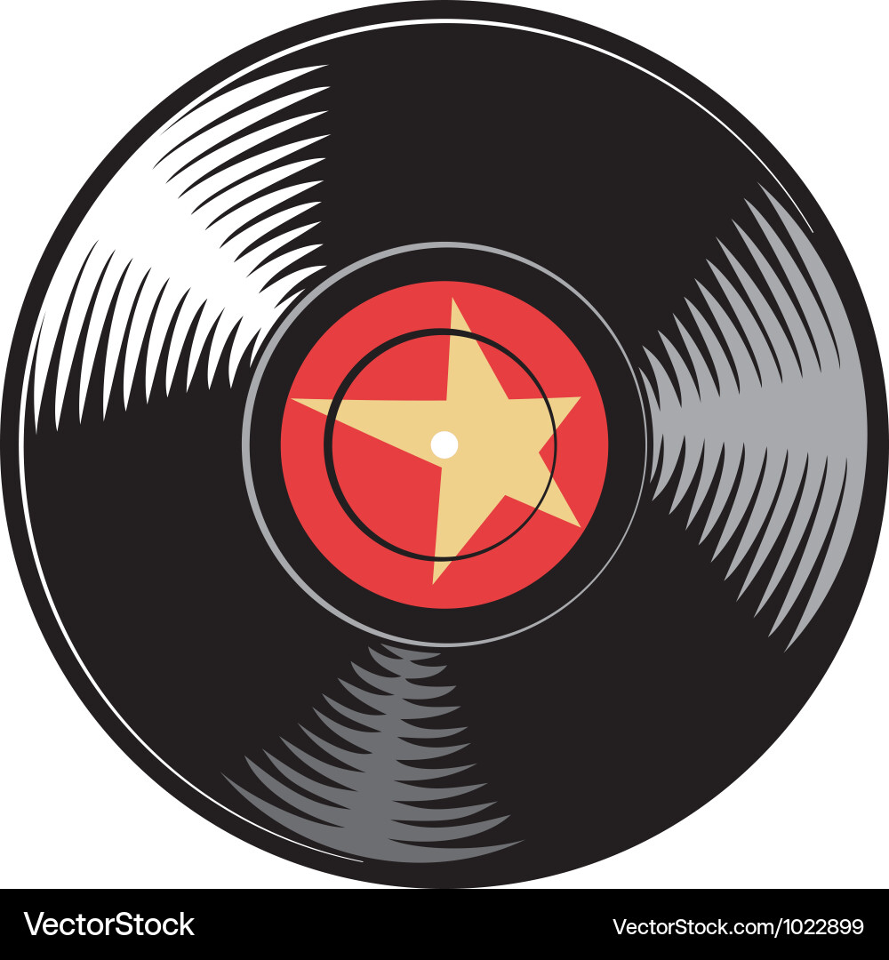 Vinyl disc Royalty Free Vector Image - VectorStock