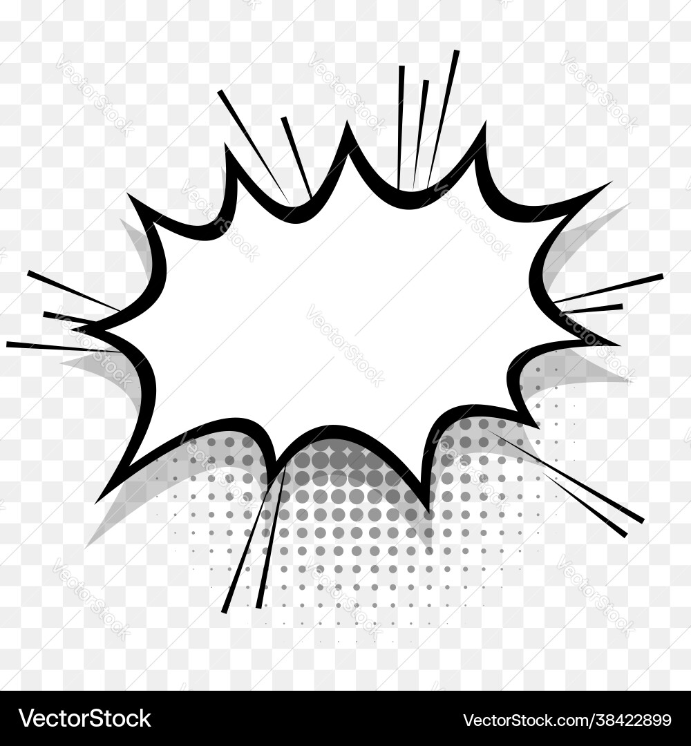 Yellow comics speech bubble for text Royalty Free Vector