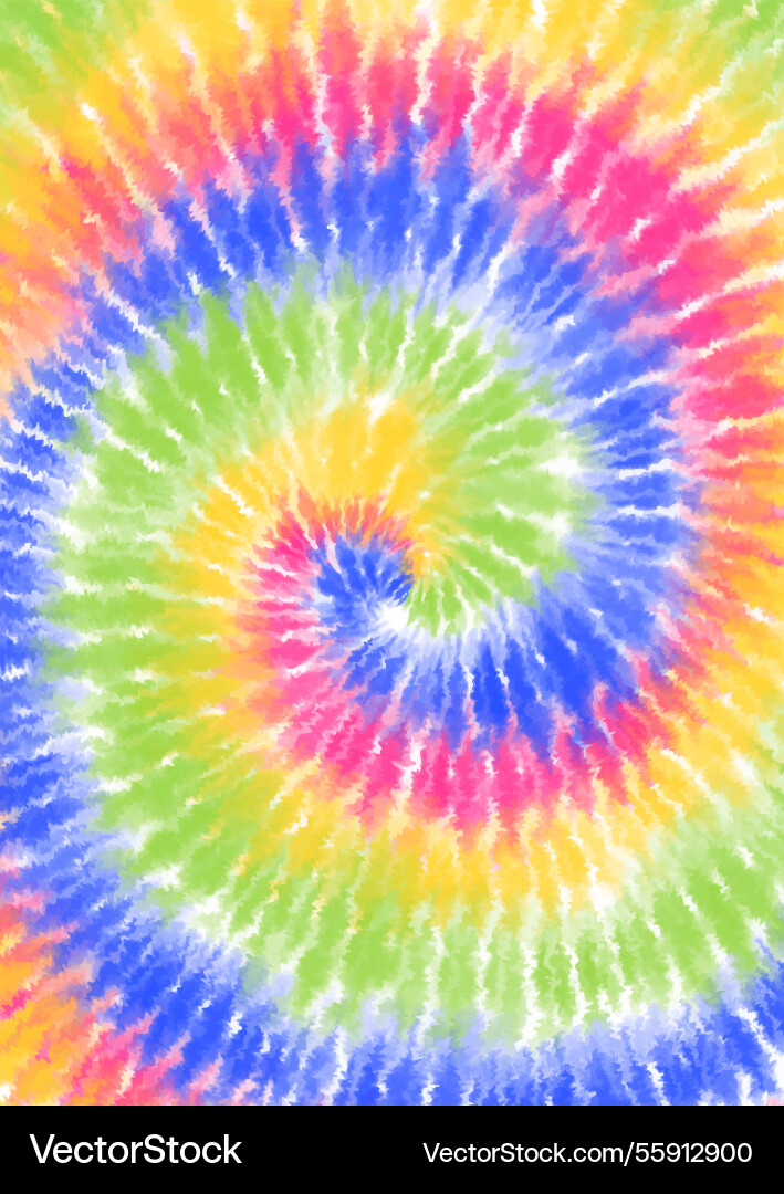 Abstract pastel rainbow coloured tie dye painted Vector Image