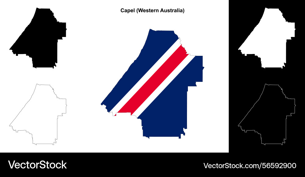 Capel outline map Royalty Free Vector Image - VectorStock