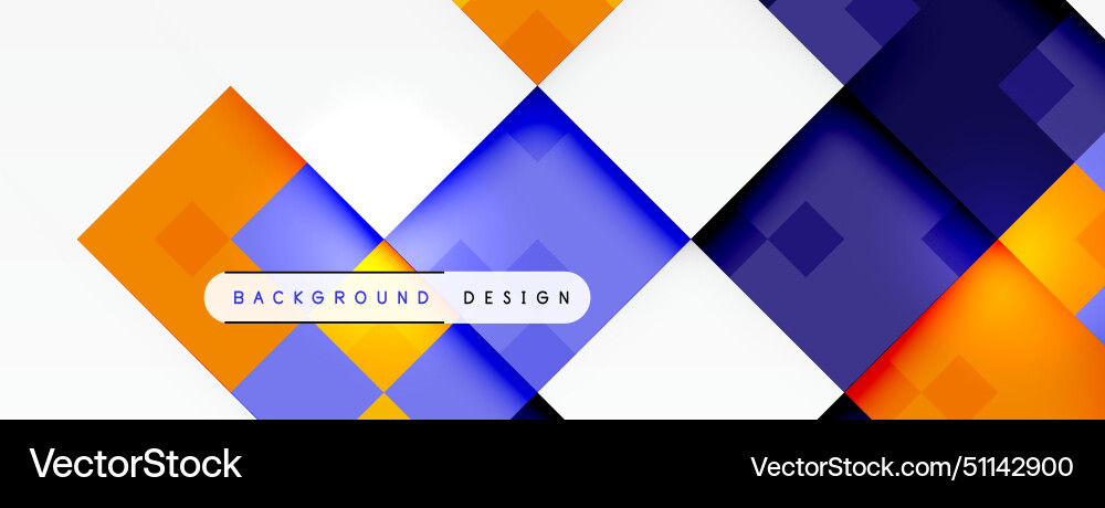 Electric blue square and triangle pattern Vector Image