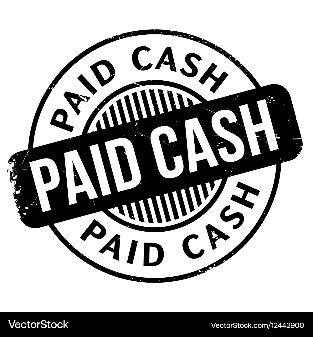 Paid cash rubber stamp Royalty Free Vector Image