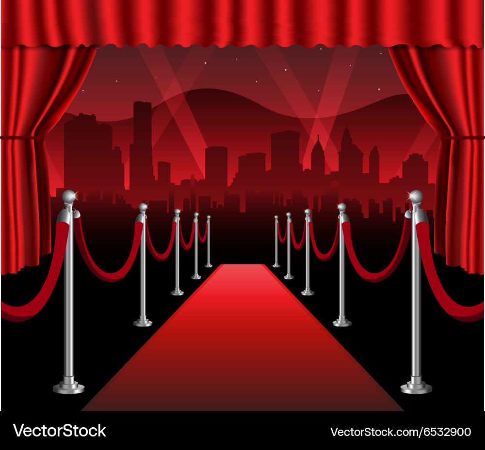 Red Carpet Hollywood Premiere Royalty Free Vector Image