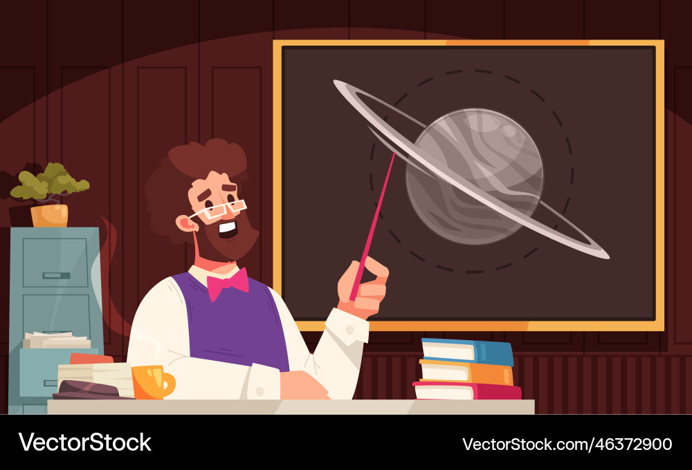School teacher cartoon Royalty Free Vector Image