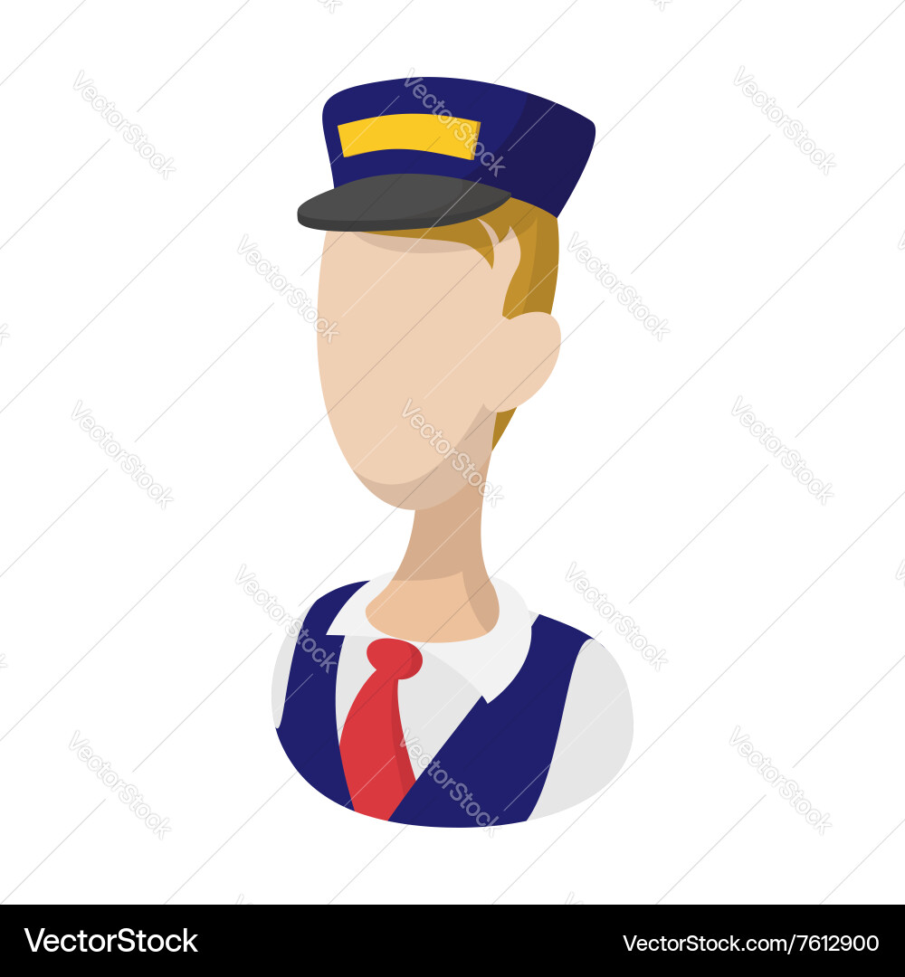 Train driver cartoon icon Royalty Free Vector Image