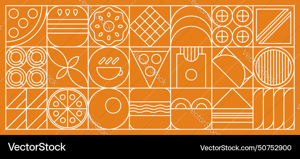 Wheat bakery bread modern line geometric pattern Vector Image