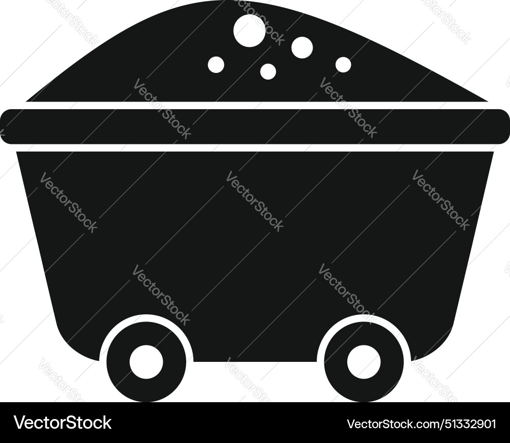 A simple of coal mine cart Royalty Free Vector Image