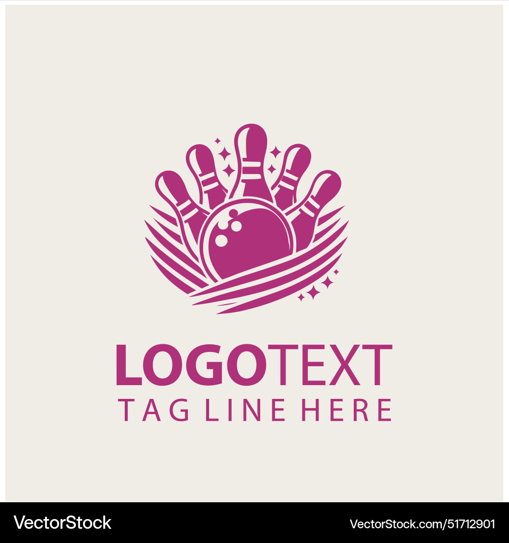 Bowling ball logo Royalty Free Vector Image - VectorStock