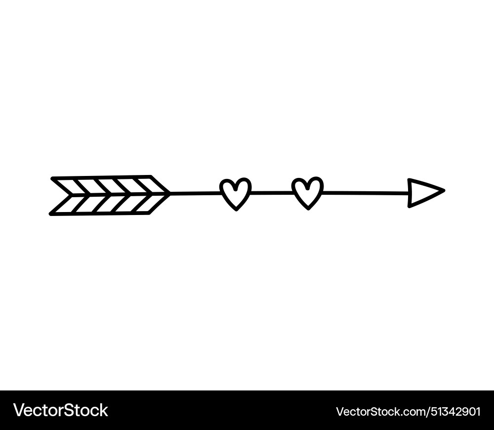 Cute doodle arrow Royalty Free Vector Image - VectorStock