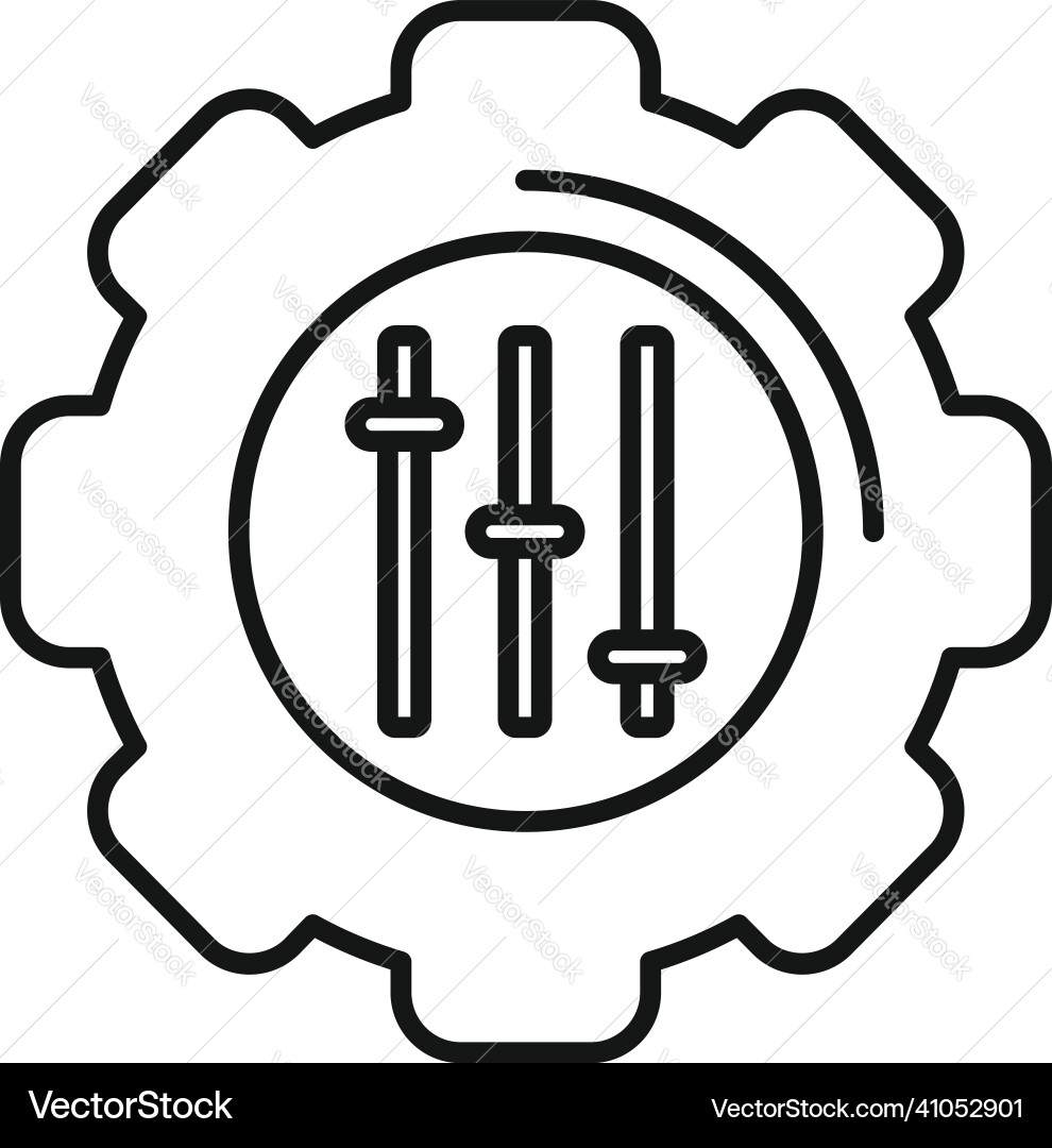 Human gear adapt icon outline change skill Vector Image
