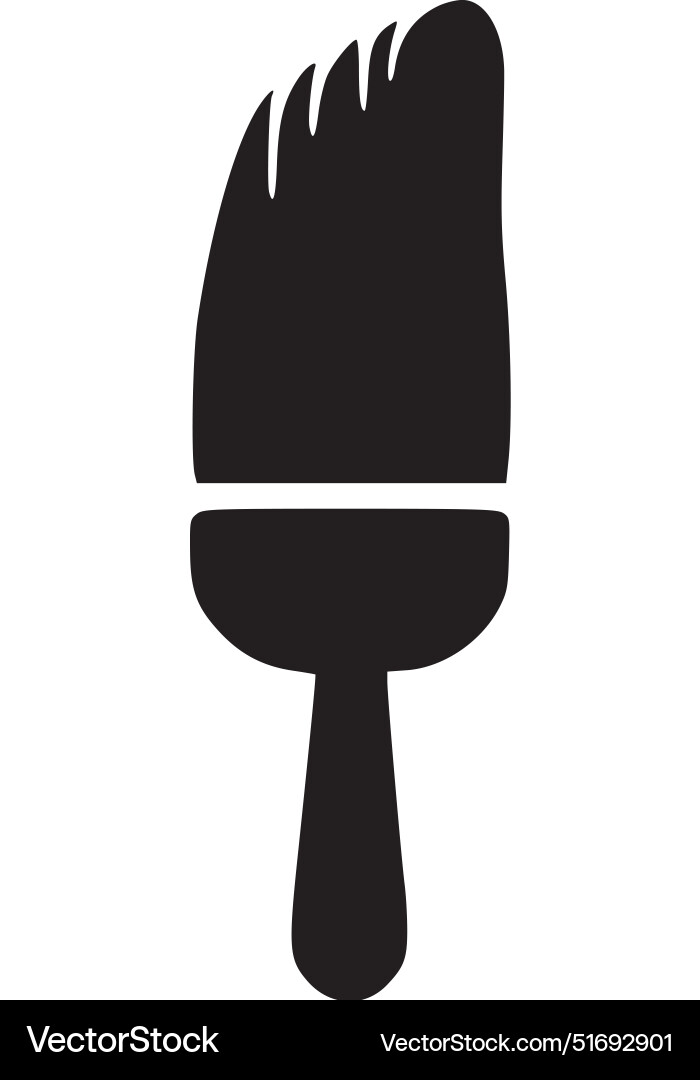 Paintbrush - black and white Royalty Free Vector Image