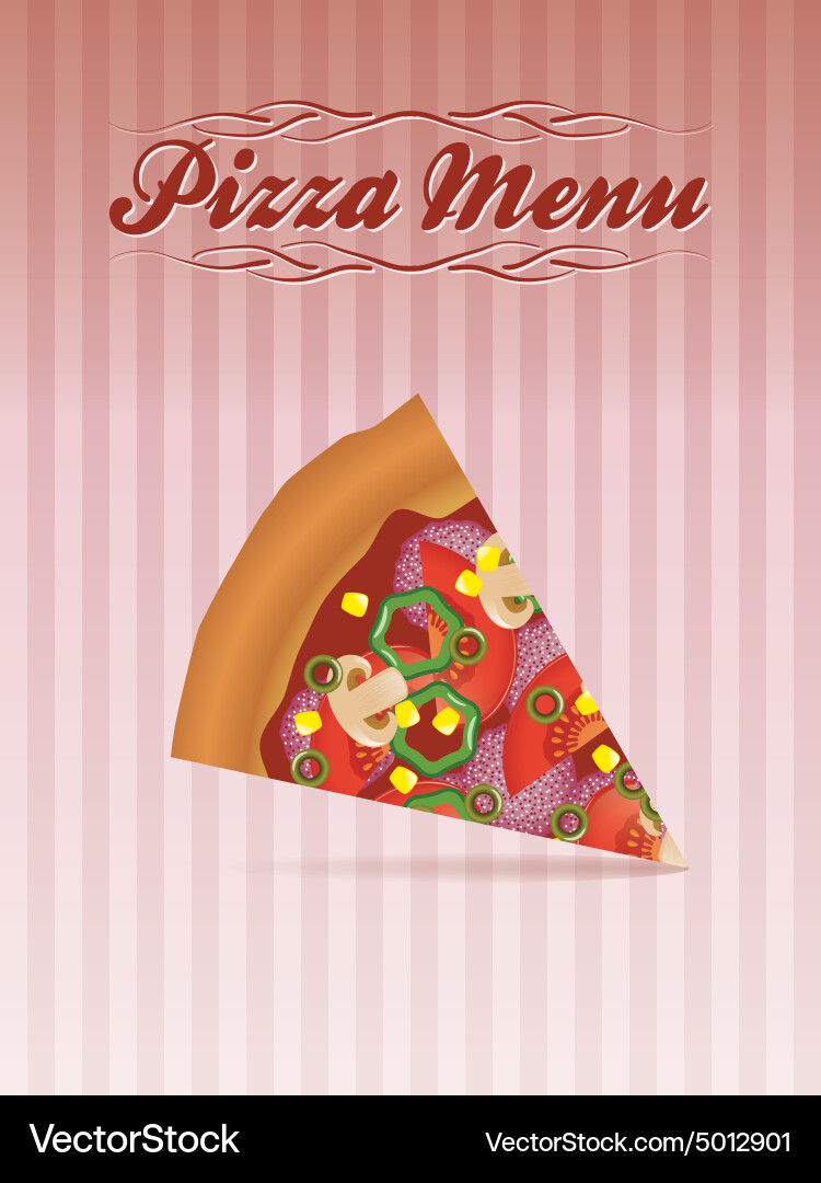 Pizza menu Royalty Free Vector Image - VectorStock