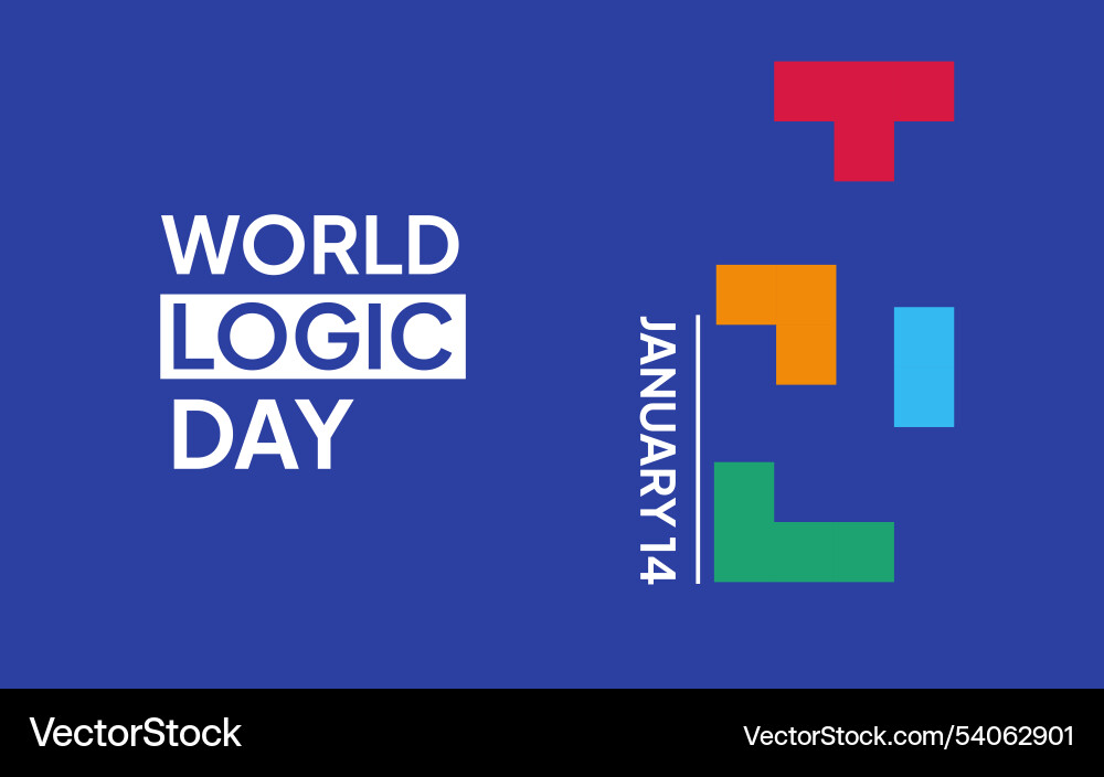 World logic day january 14 design template Vector Image