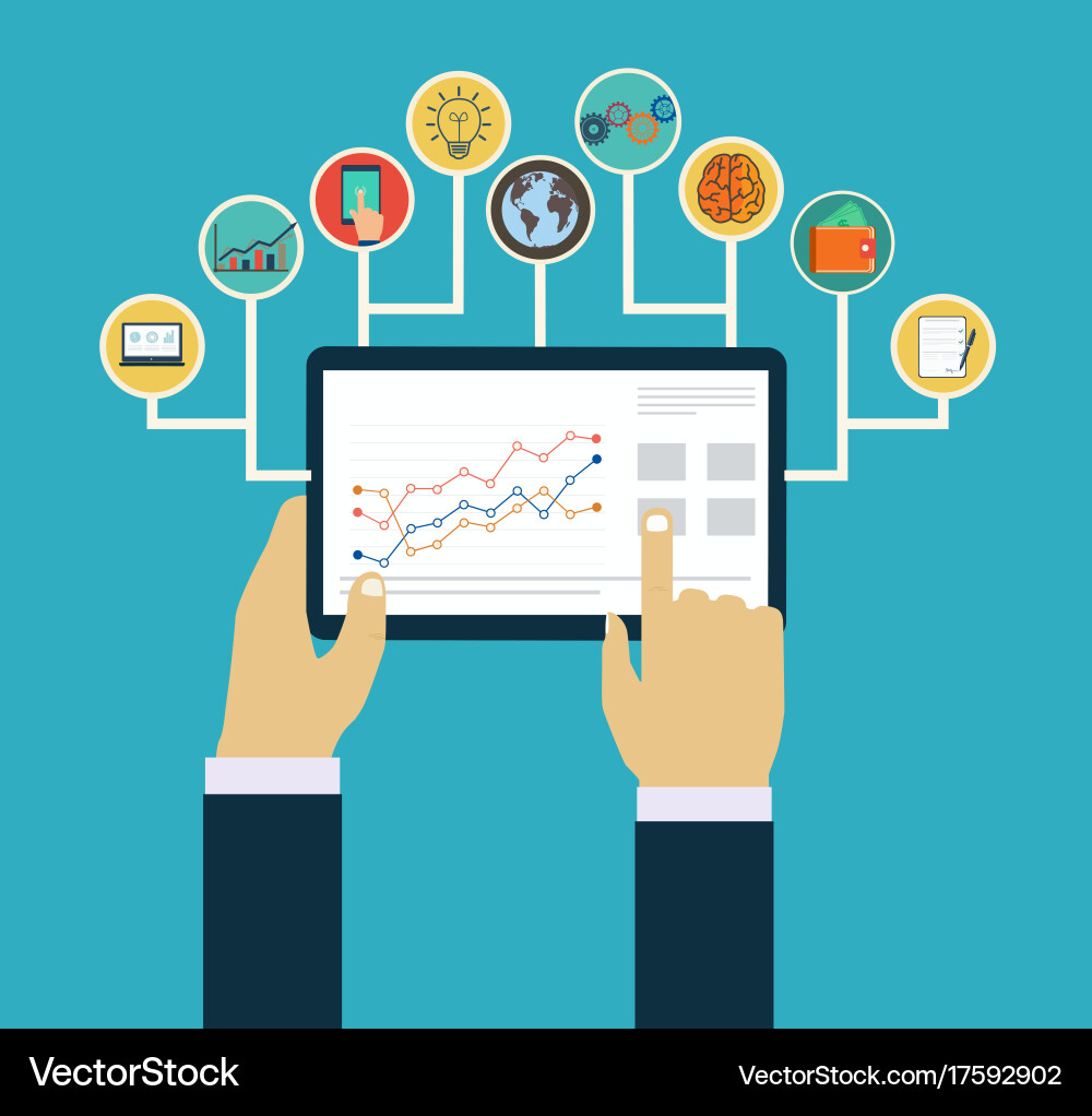 Business management concept Royalty Free Vector Image
