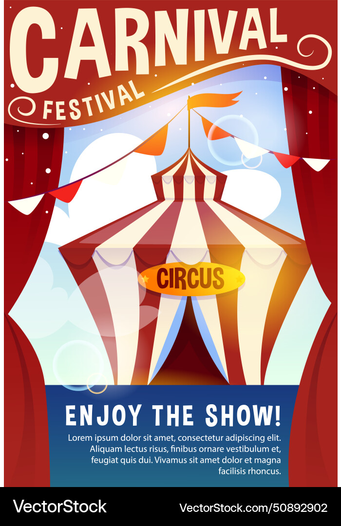 Circus show poster Royalty Free Vector Image - VectorStock