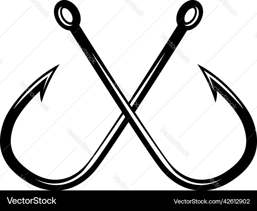 Fishing Hook Logo Fishing Hook With Feather Icon. Graphic Fly Fishing