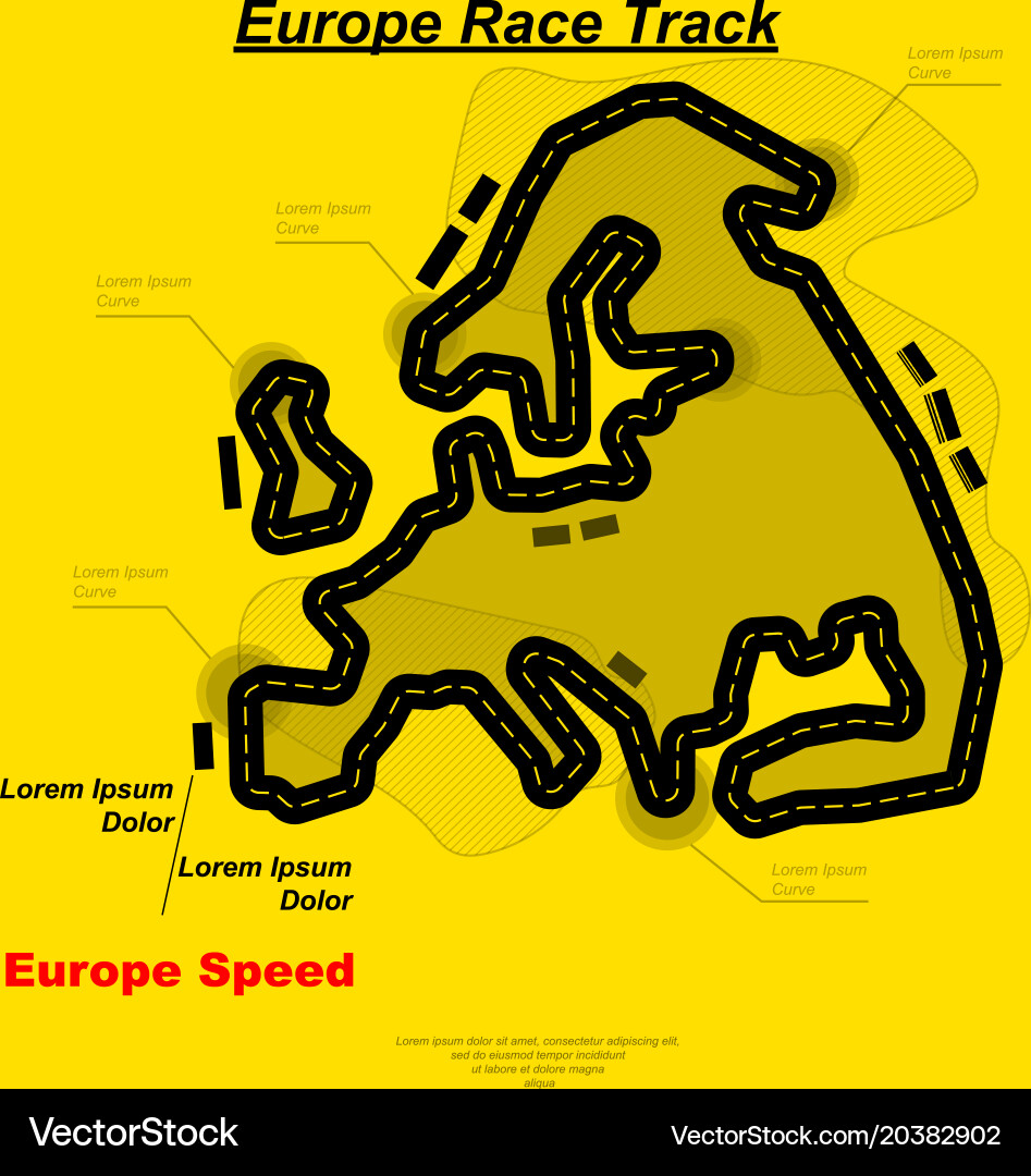 Europe track background Royalty Free Vector Image