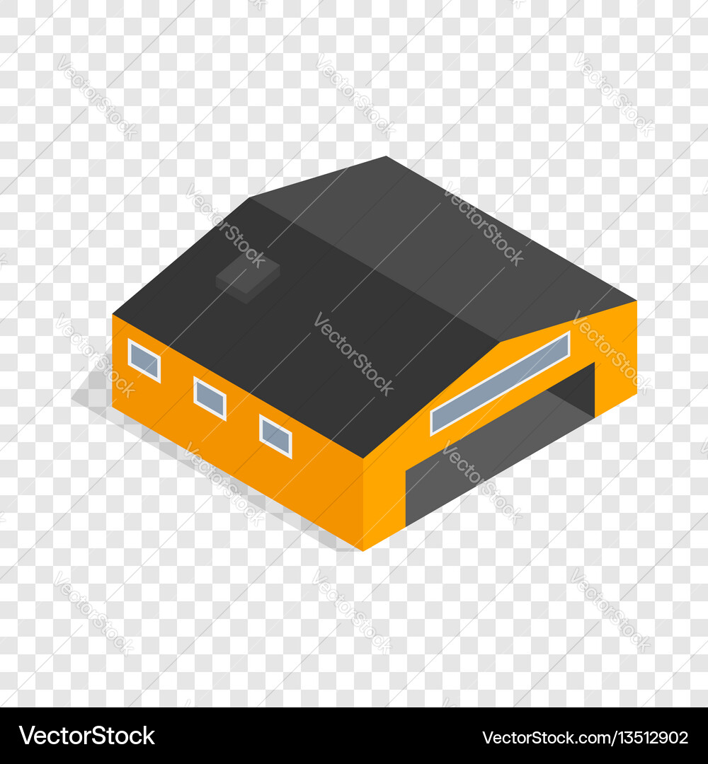 Hangar isometric icon Royalty Free Vector Image