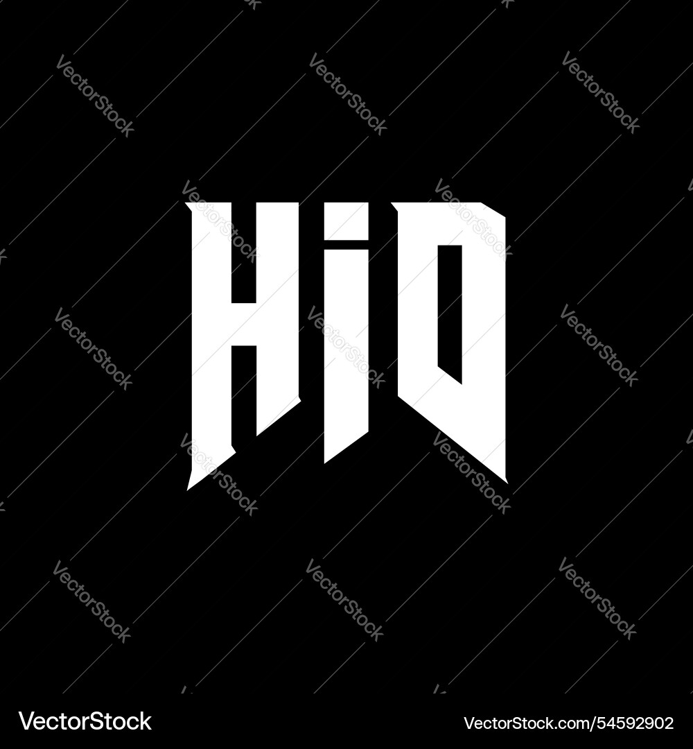 Hid letter logo design for technology company Vector Image