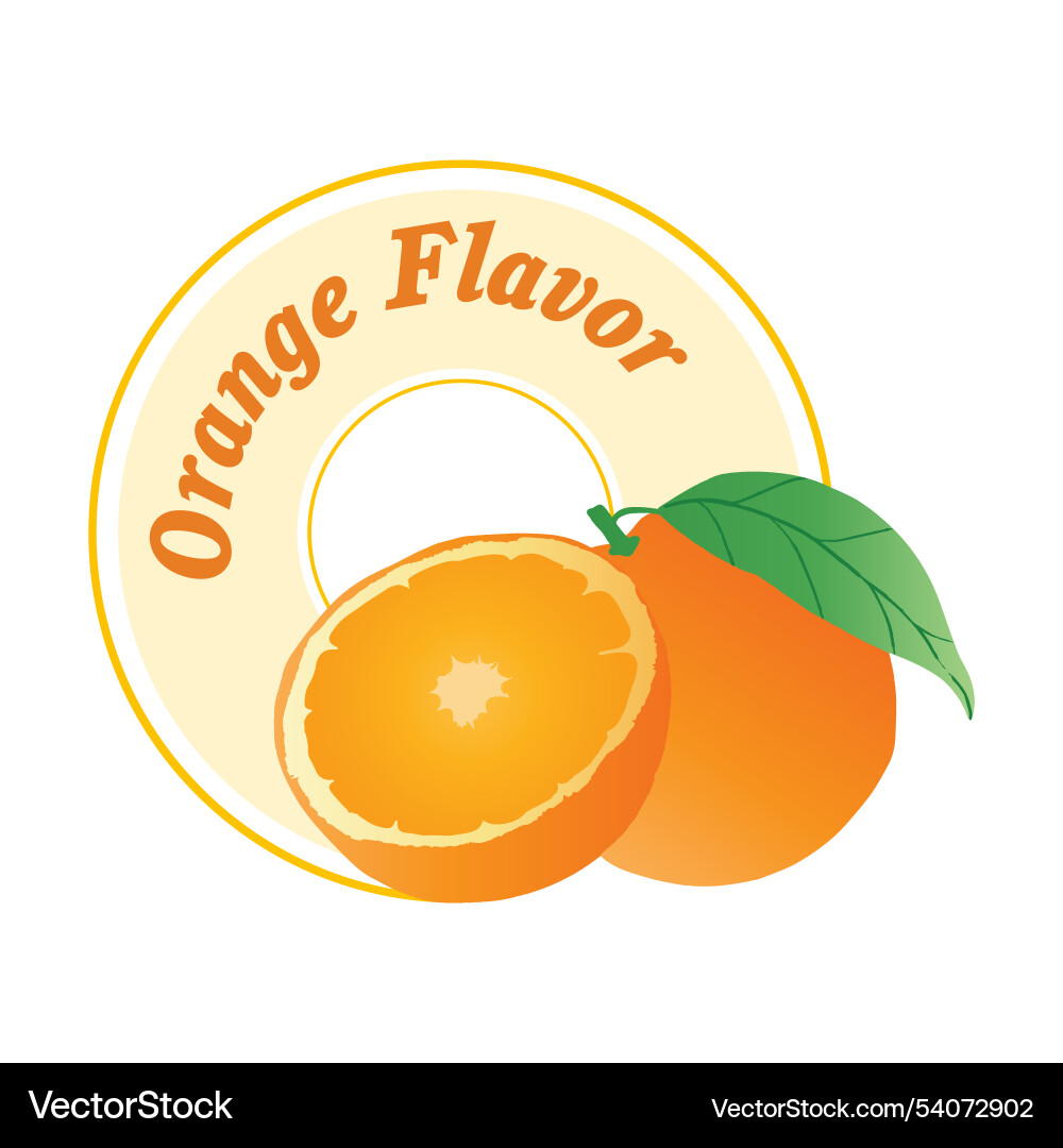 Orange flavor icon logo Royalty Free Vector Image