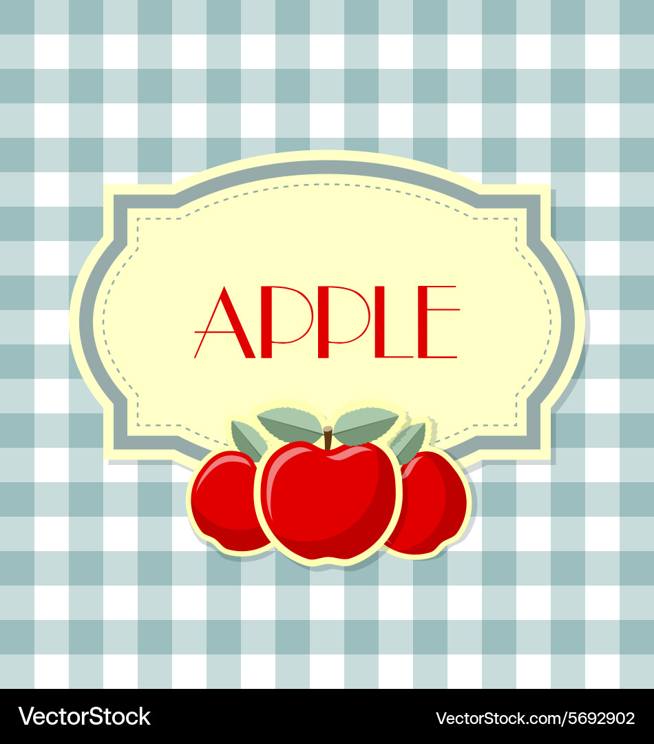 Retro apple label Royalty Free Vector Image - VectorStock