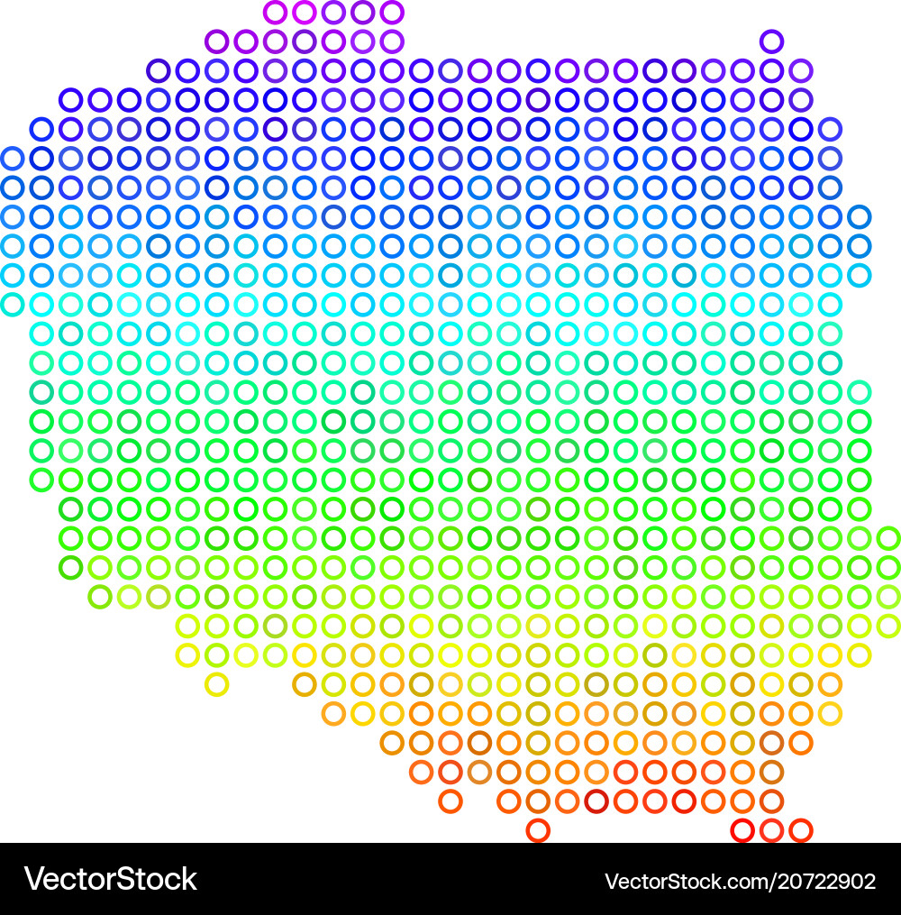 Spectral poland map Royalty Free Vector Image - VectorStock