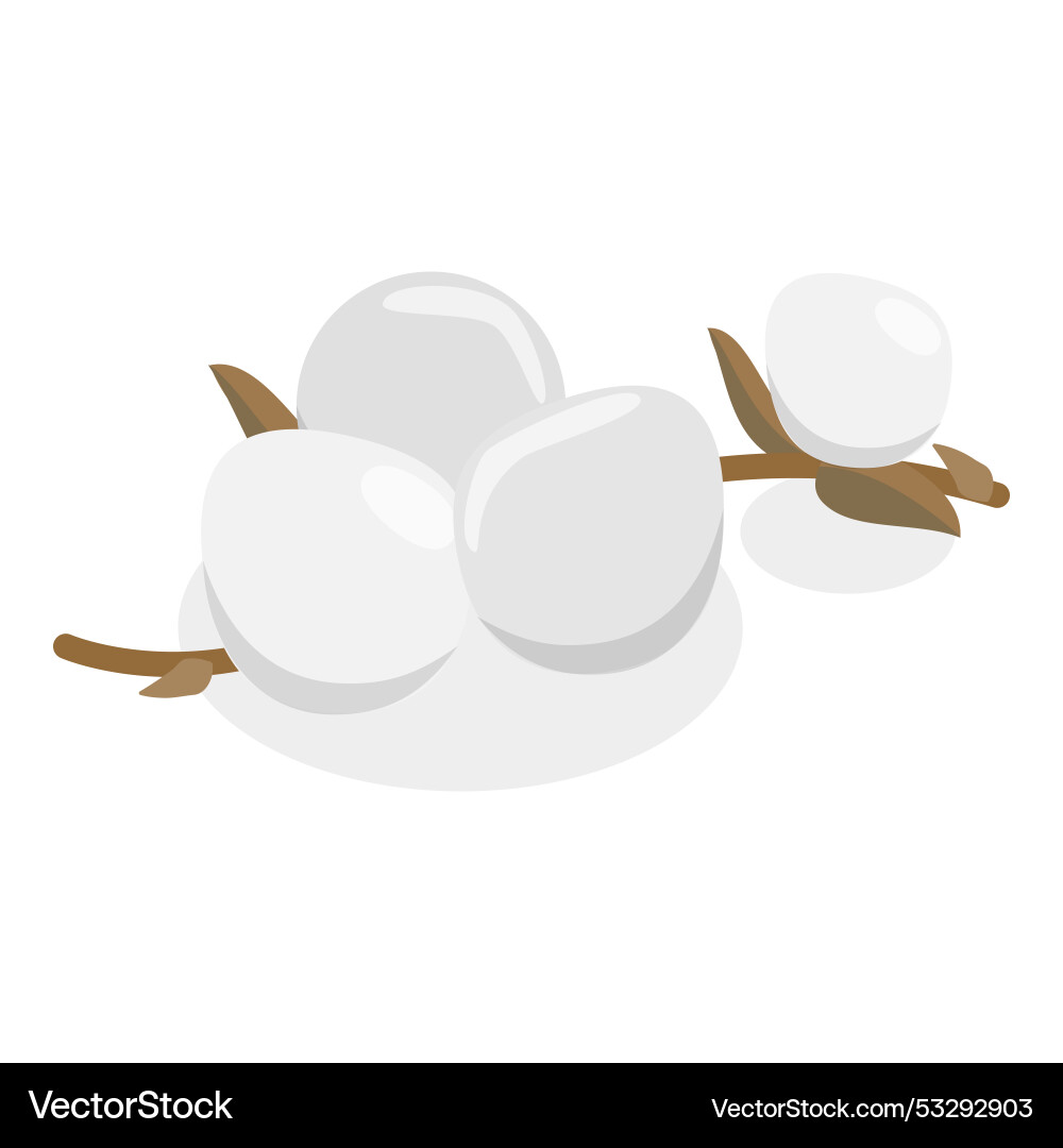 3d isometric flat of cotton Royalty Free Vector Image