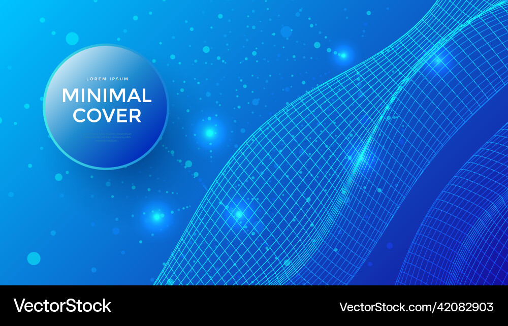 Blue abstract innovation background with wireframe