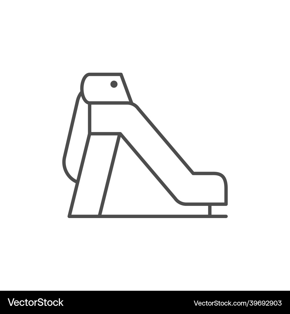 Children slide line outline icon Royalty Free Vector Image