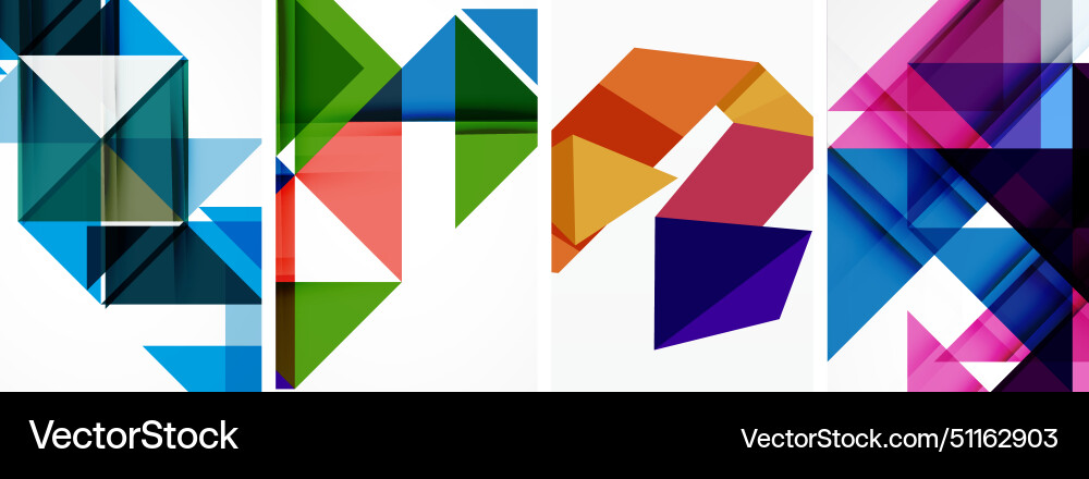 Creative arts with colorful triangles form the Vector Image