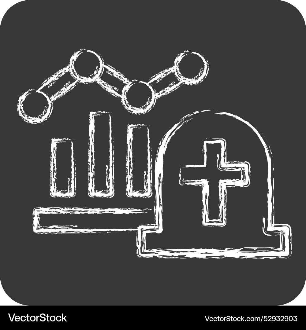 Icon mortality related to seath symbol chalk Vector Image