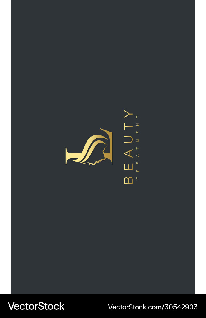 Letter l beauty face logo design Royalty Free Vector Image
