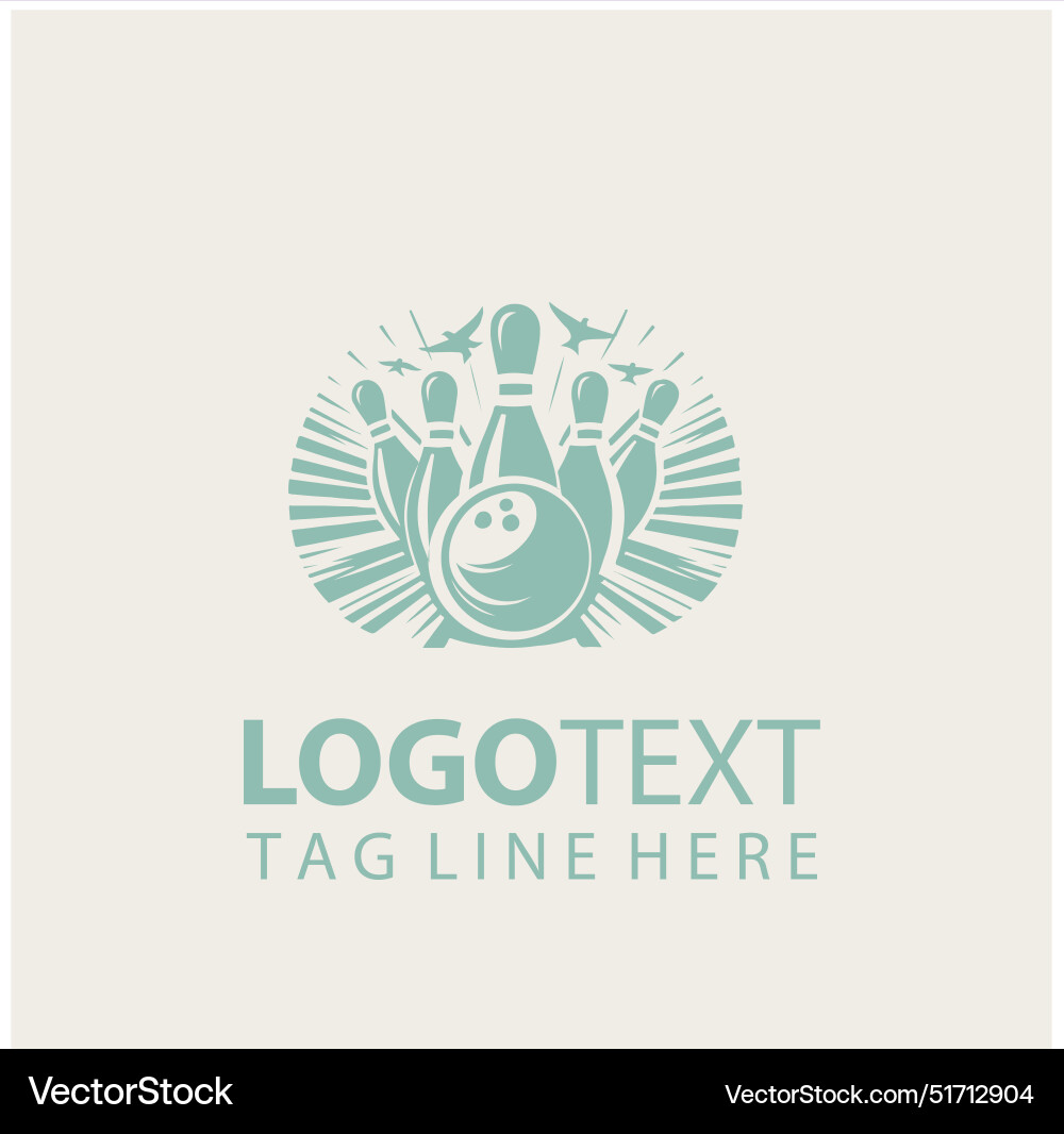 Bowling ball logo Royalty Free Vector Image - VectorStock