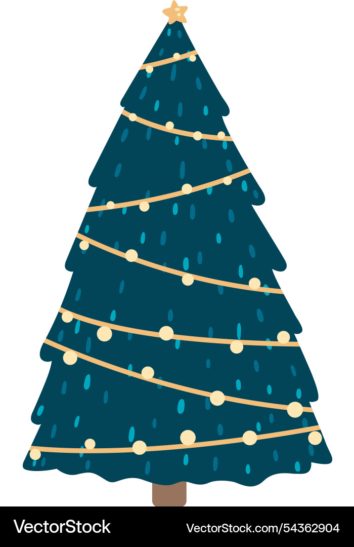 Christmas tree star Royalty Free Vector Image - VectorStock