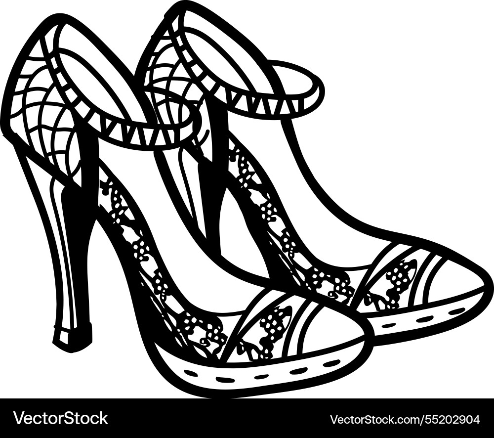 Heel shoes Royalty Free Vector Image - VectorStock