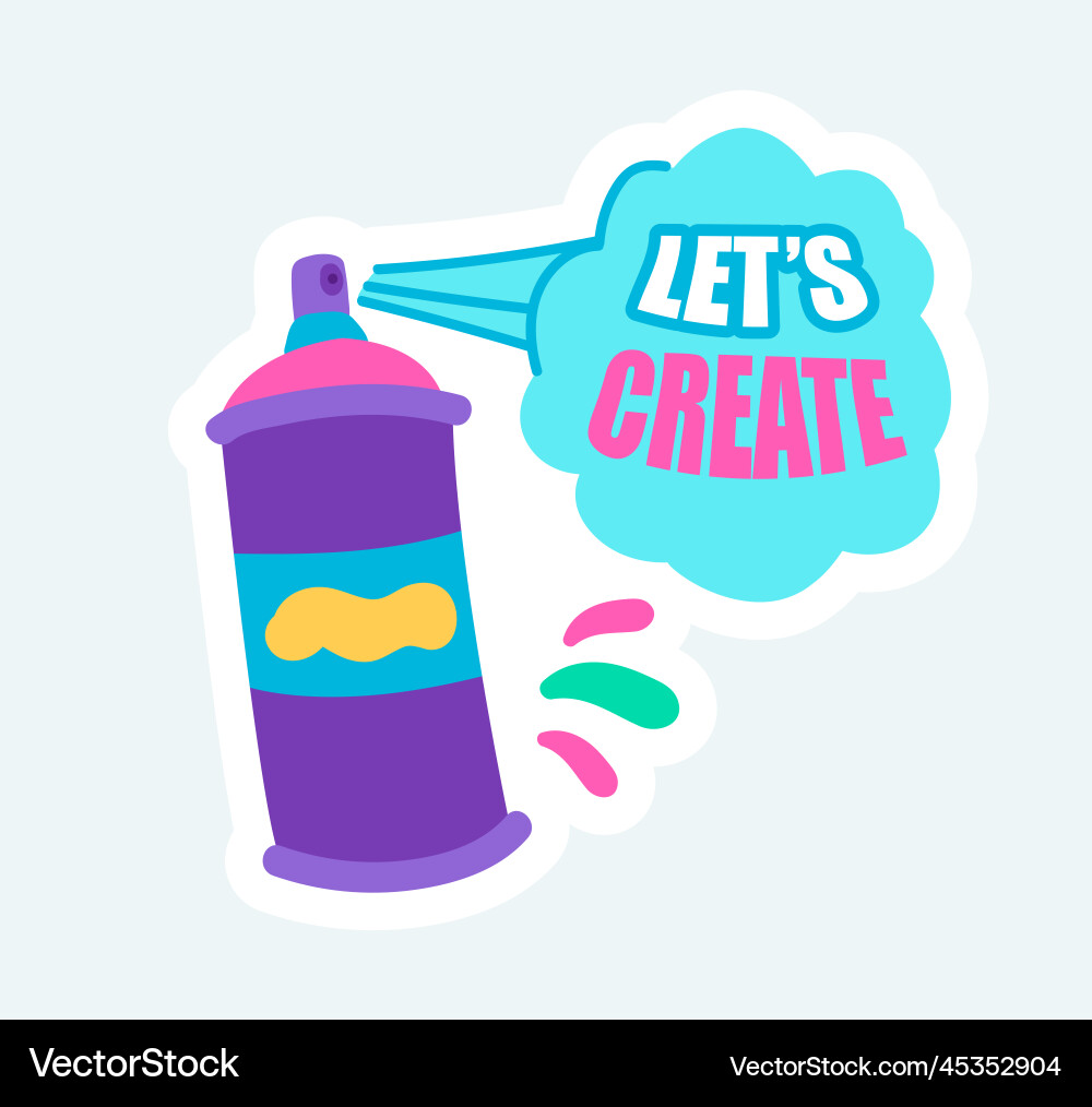 Let create quote text with color paints Royalty Free Vector