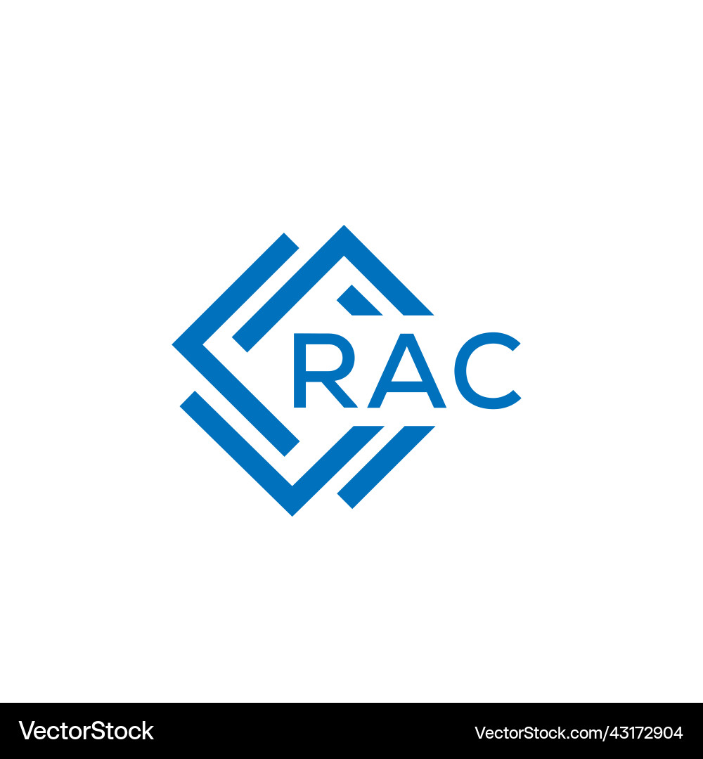 Rac letter logo design on white background Vector Image