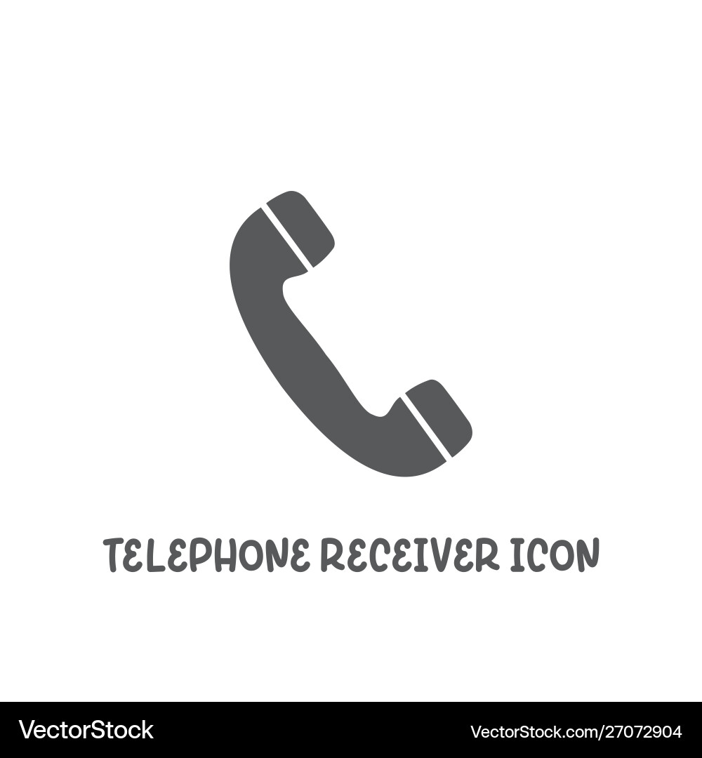 Telephone receiver icon simple flat style Vector Image