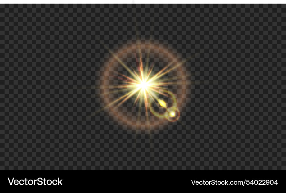 Transparent sunlight special lens flash Royalty Free Vector