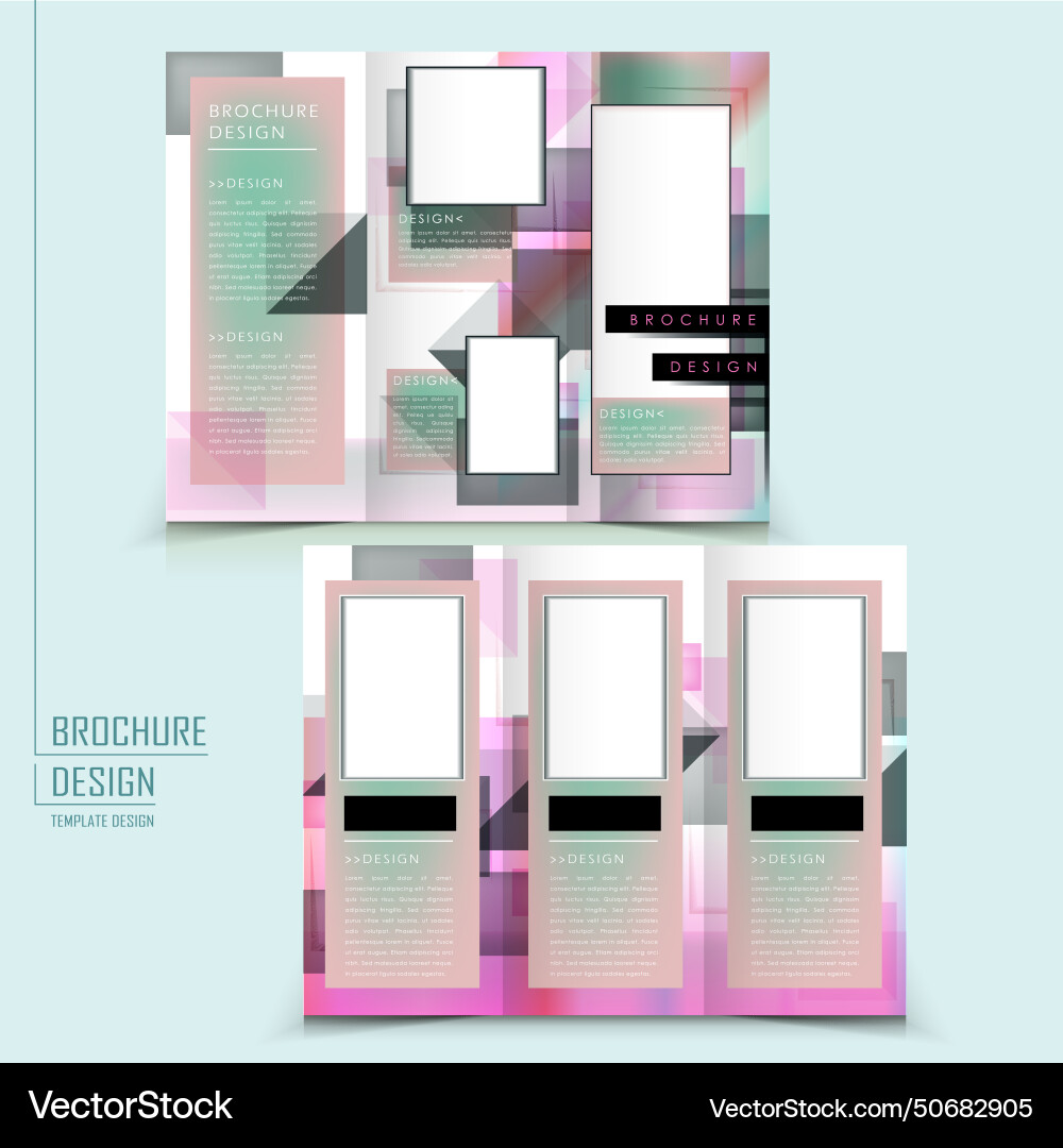 Abstract tri-fold template design Royalty Free Vector Image