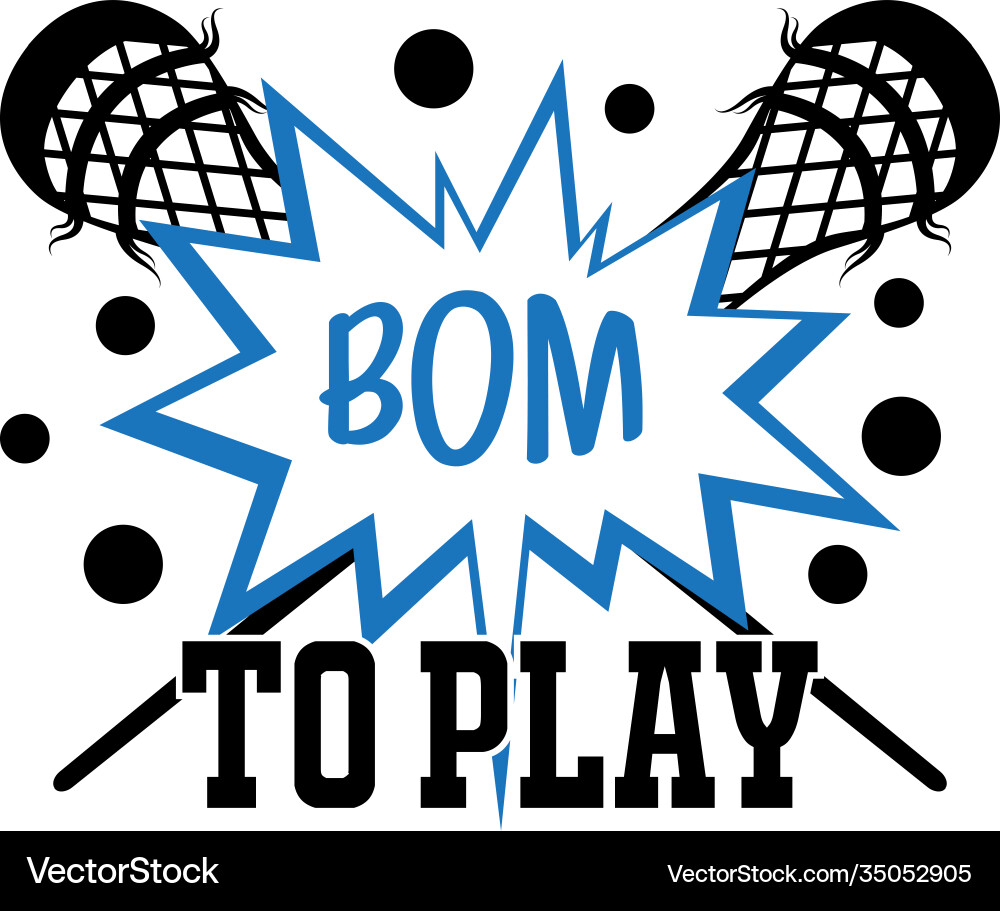 Bom to play on white background Royalty Free Vector Image