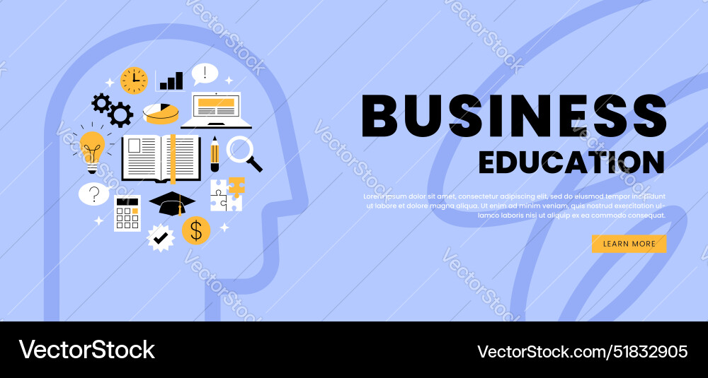 Business education design concept Royalty Free Vector Image
