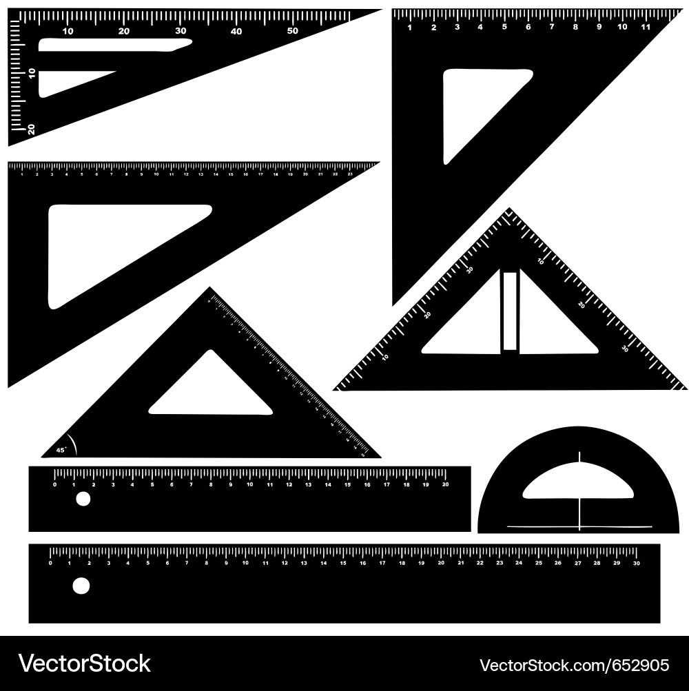 Geometry Tools & Equipment Royalty Free Vector Image