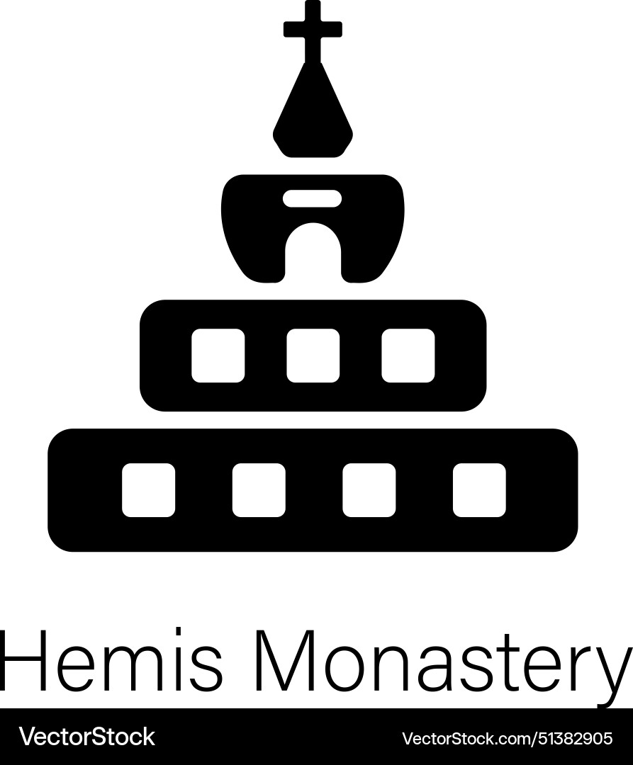 Hemis monastery Royalty Free Vector Image - VectorStock