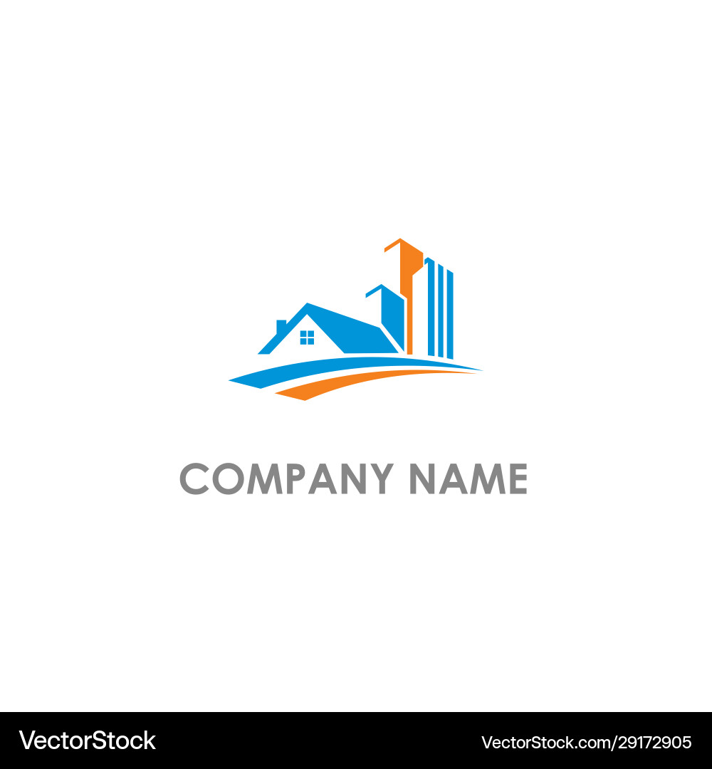 Modern Real Estate Logo Concept Royalty Free Vector Image