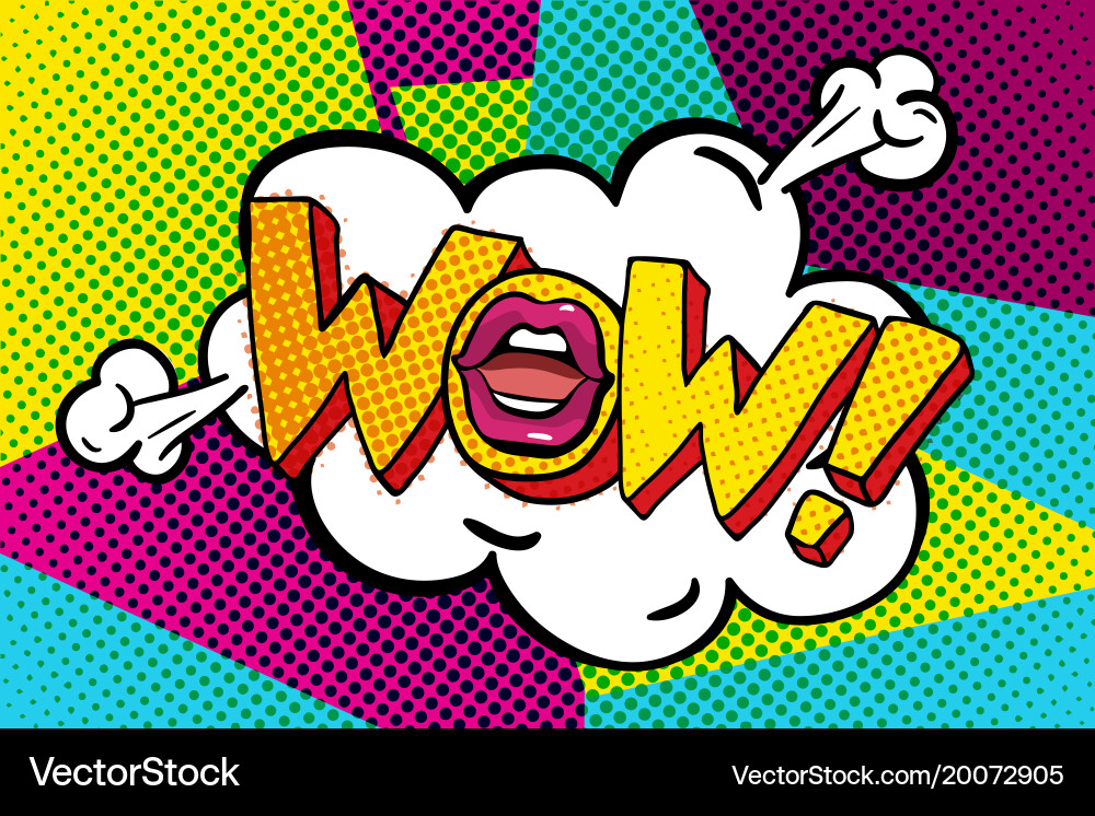 Pop Art Speech Bubble Royalty Free Vector Image