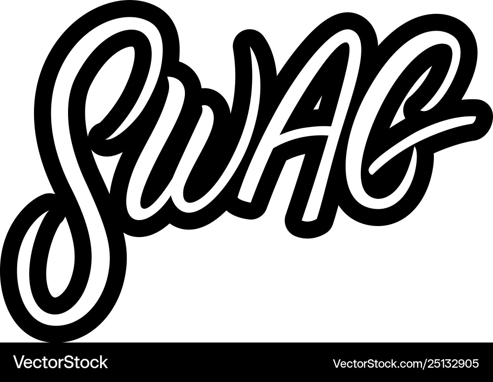 Swag hand written lettering Royalty Free Vector Image