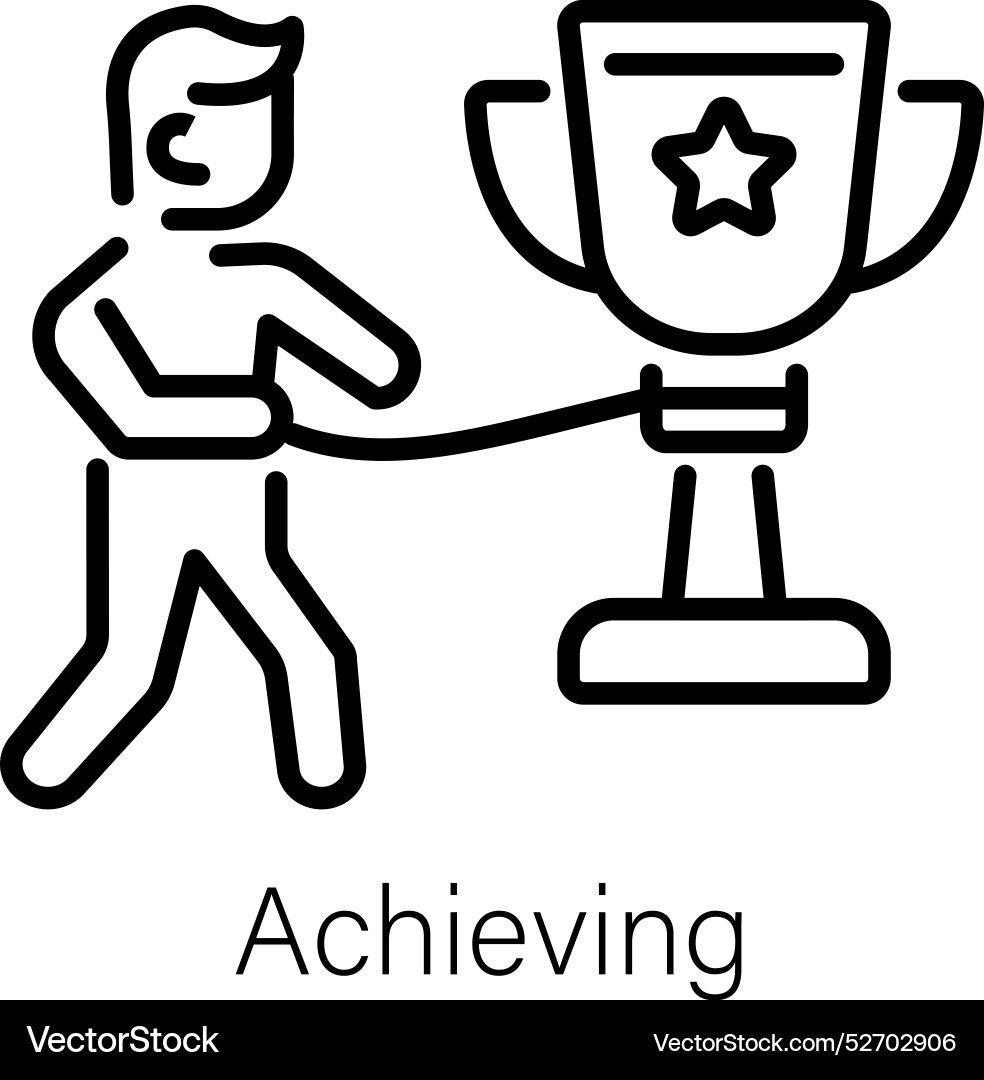 Achieving Royalty Free Vector Image - VectorStock