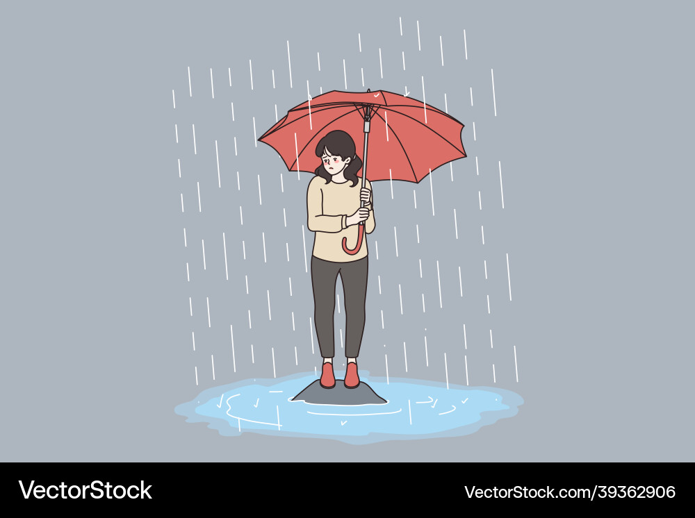 Bad weather rain storm concept Royalty Free Vector Image